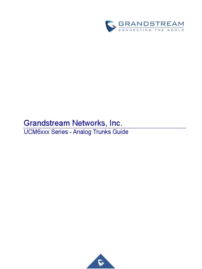 Ucm6xxx Analog Trunk Guide | PDF | Public Switched Telephone Network ...