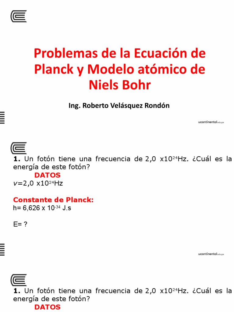 Ecuación de Planck y Modelo Atómico | PDF | Fotón | Electrón