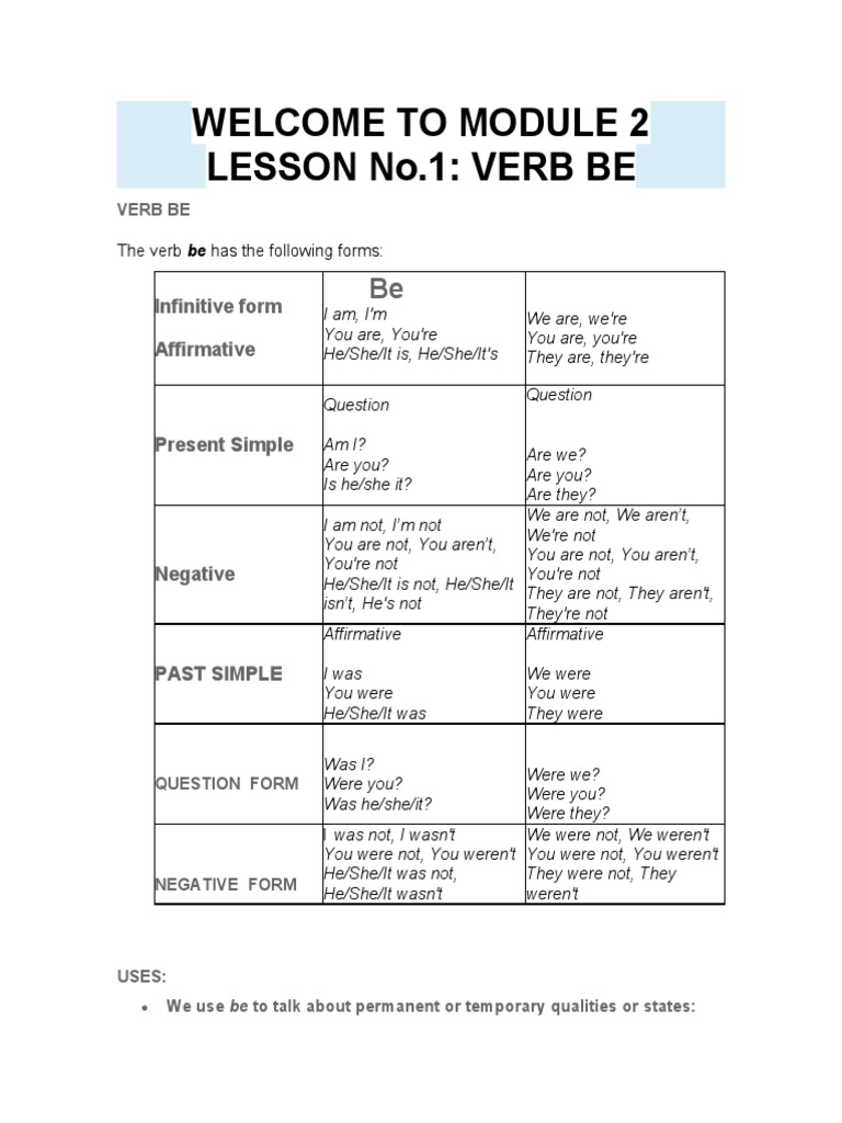 Verb Be-Verb To Be | Download Free PDF | Linguistic Typology | Linguistics
