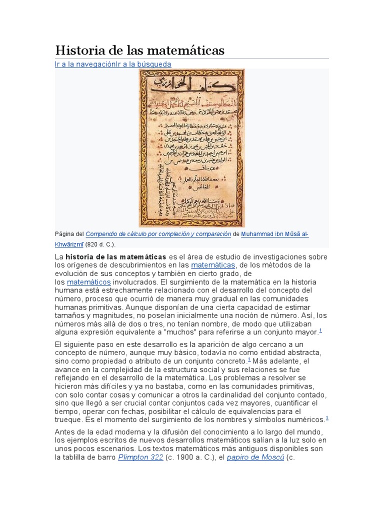 Historia de Matematicas | PDF | Matemáticas
