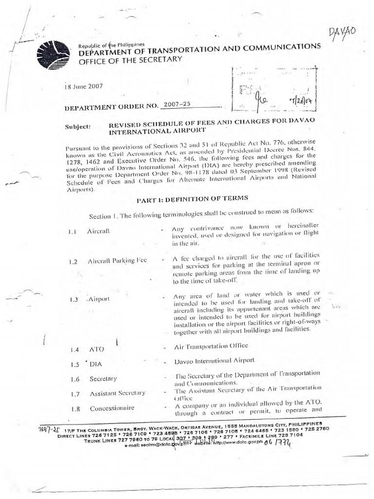 Department Order No. 2007 25 | PDF