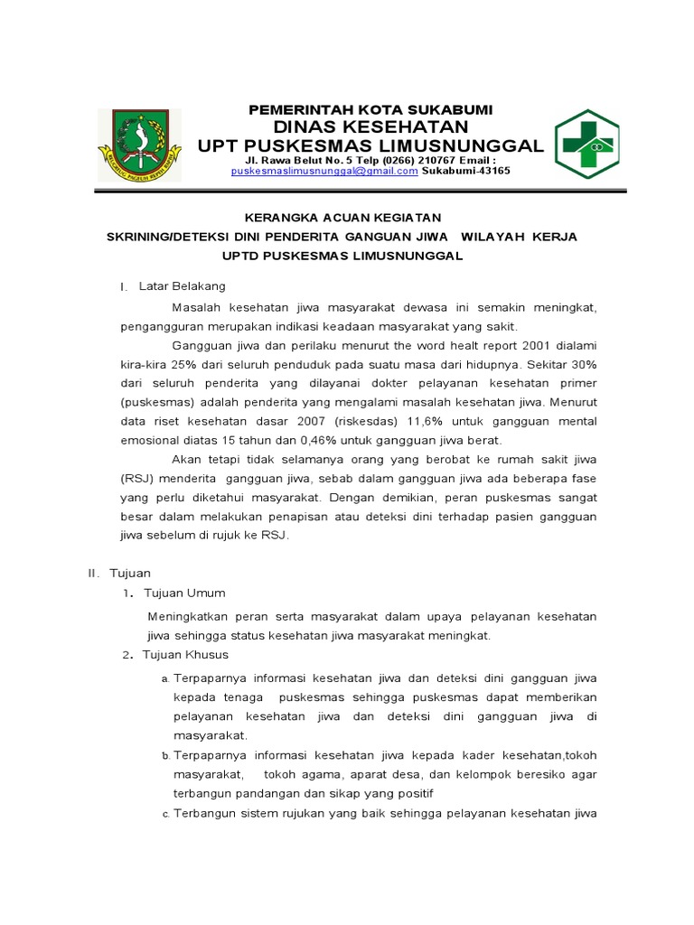Deteksi Dini Gangguan Jiwa di Sukabumi | PDF