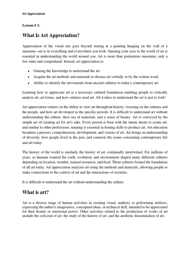 3rd Semester Art Appreciation-2 | PDF | Fine Art | Leonardo Da Vinci