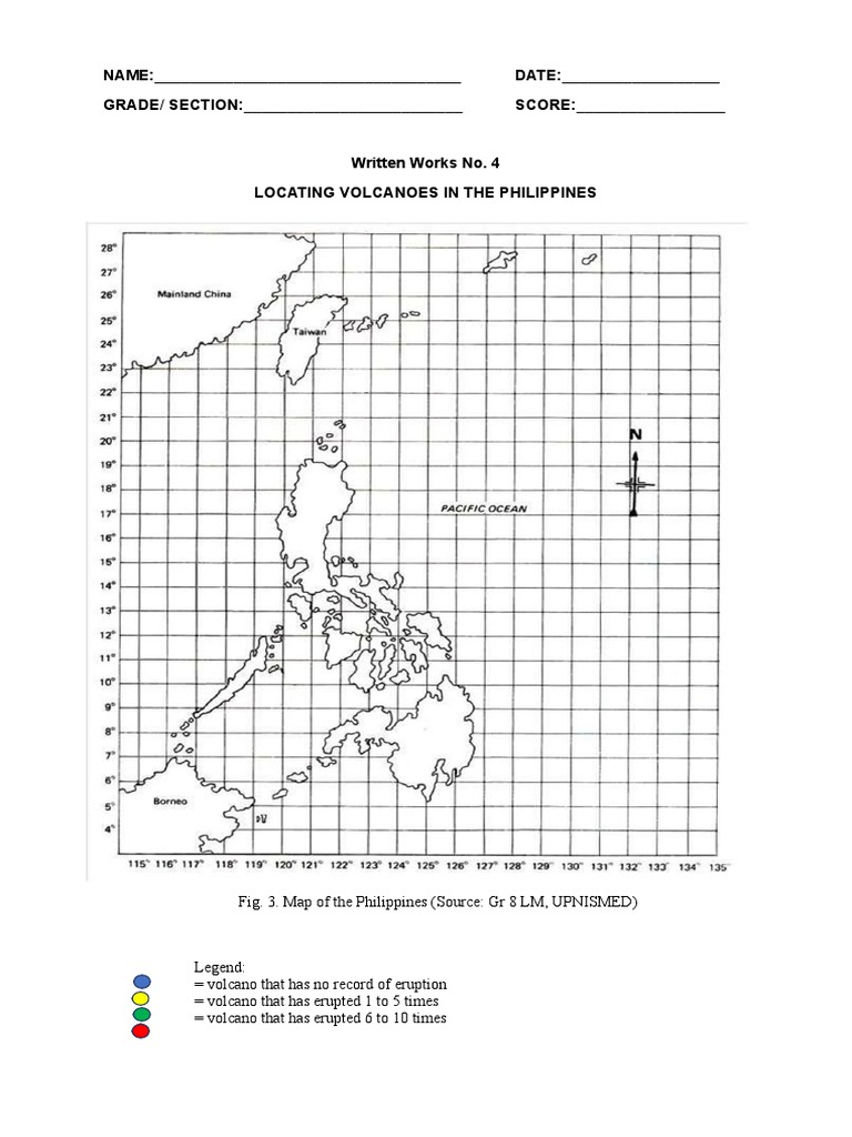 Name: - Date: - Grade/ Section: - Score | PDF | Types Of Volcanic Eruptions | Volcano