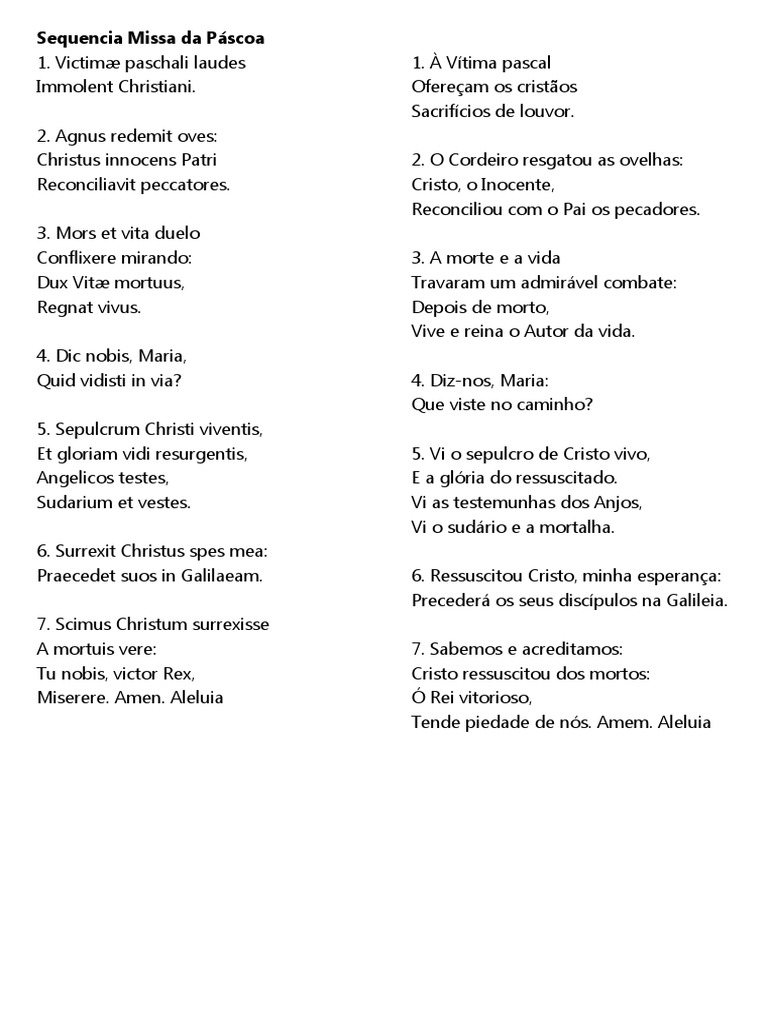 Sequencia Pascal | PDF | Religião e Espiritualidade