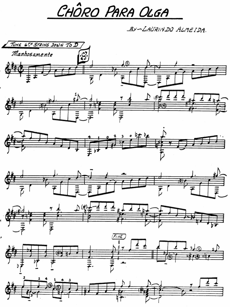 Laurindo ALMEIDA - Choro para Olga | PDF
