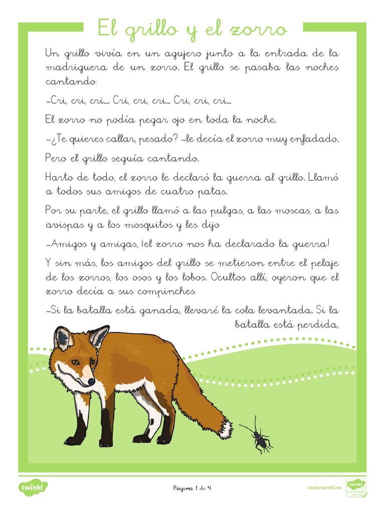 El Grillo y El Zorro | PDF