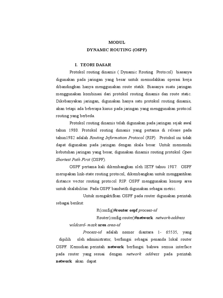 Modul Dynamic Routing | PDF