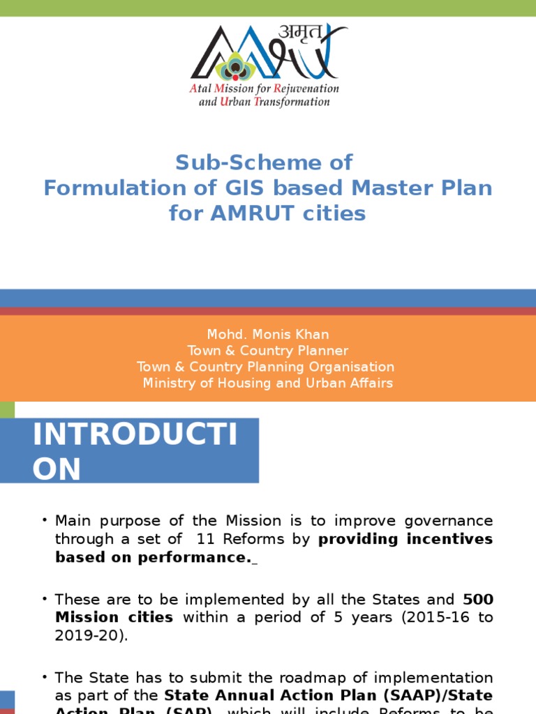 by TCPO, MoHUA On GIS Under AMRUT-min | PDF | Geographic Information System | Urban Planning
