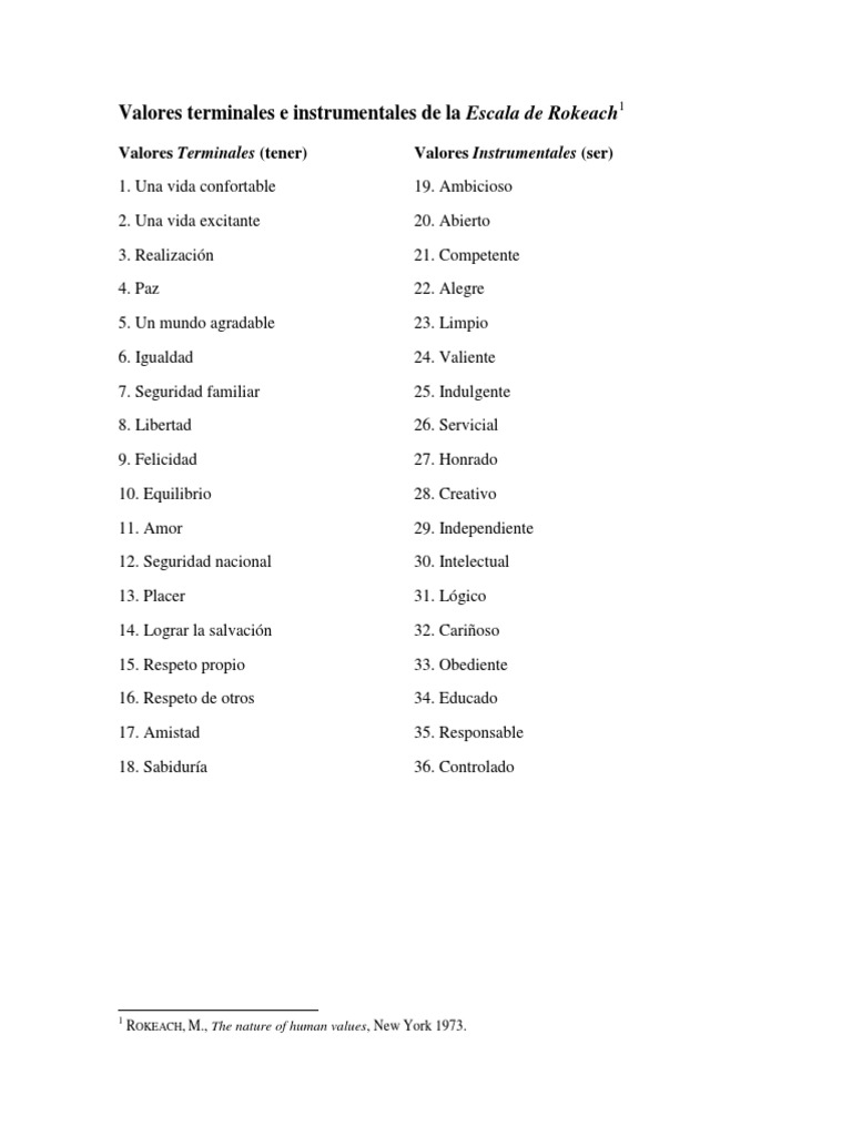 Valores Terminales e Instrumentales | PDF