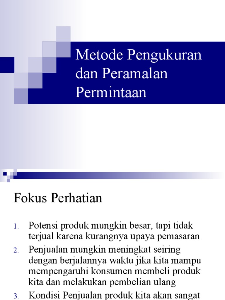 Metode Peramalan dan Pengukuran Permintaan | PDF | Bisnis