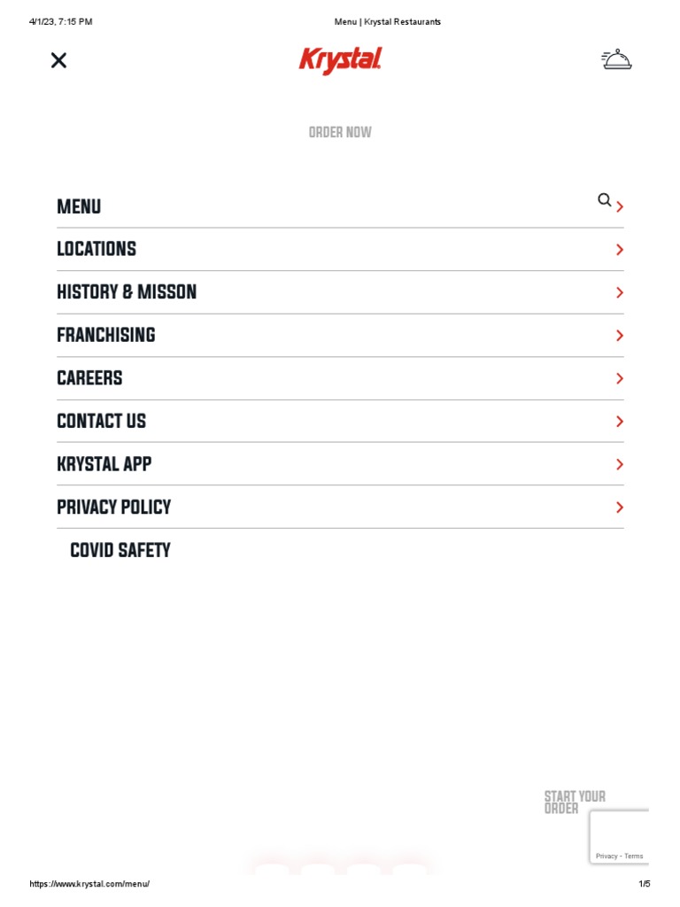 Menu - Krystal Restaurants | PDF | Cuisine | Foods