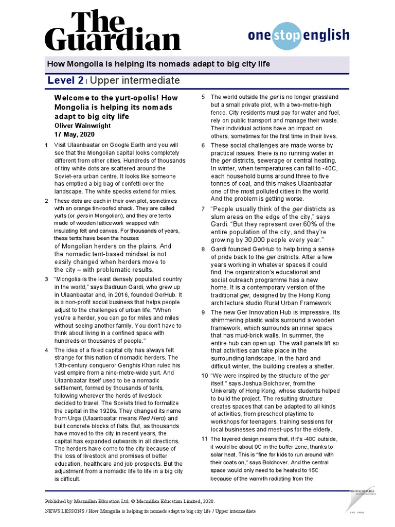 Upper Intermediate: Level 2 | PDF | Mongolia