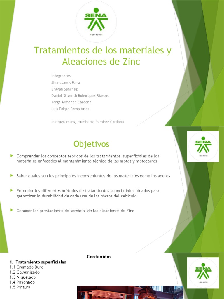 Tratamientos de Los Materiales y Aleaciones de Zinc | PDF | Tratamiento a base de calor | Aleación