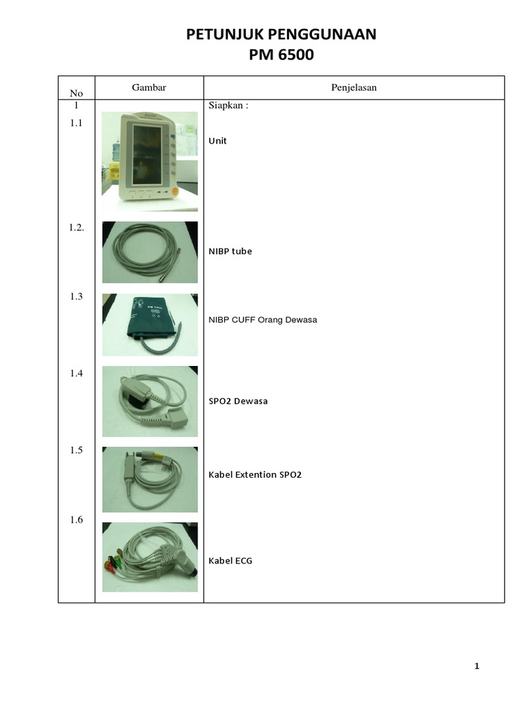 Pasien Monitor Sop PM 6500 | PDF