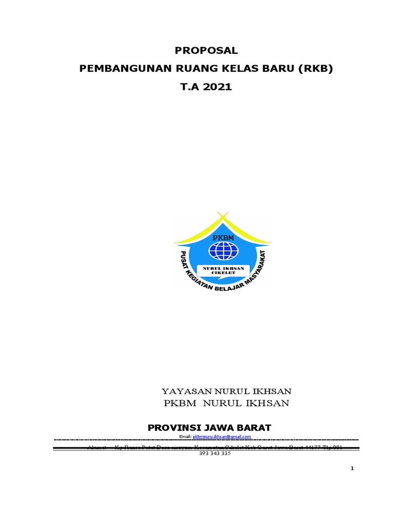 Proposal Permohonan RKB | PDF