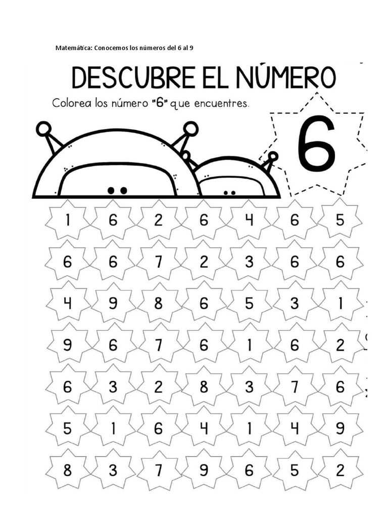 Numeros Del 6 Al 9 | PDF