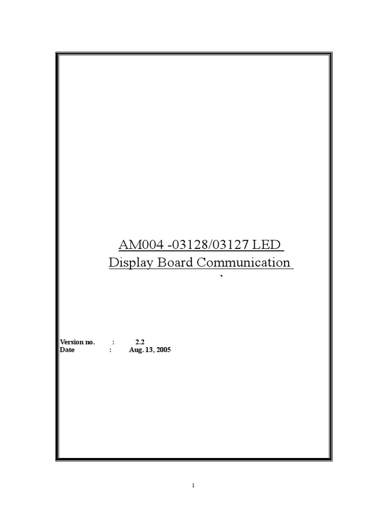 Communication Protocol LED Display Board | PDF | Ascii | Encodings