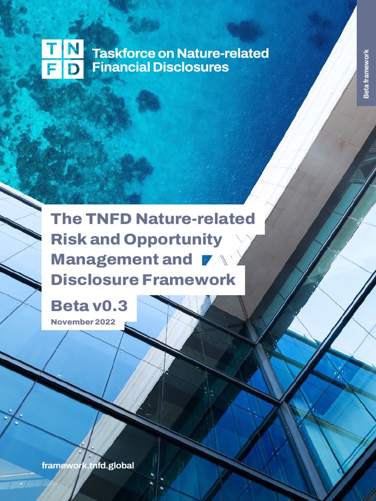 TNFD Management and Disclosure Framework v0-3 B | PDF | Risk | Software ...