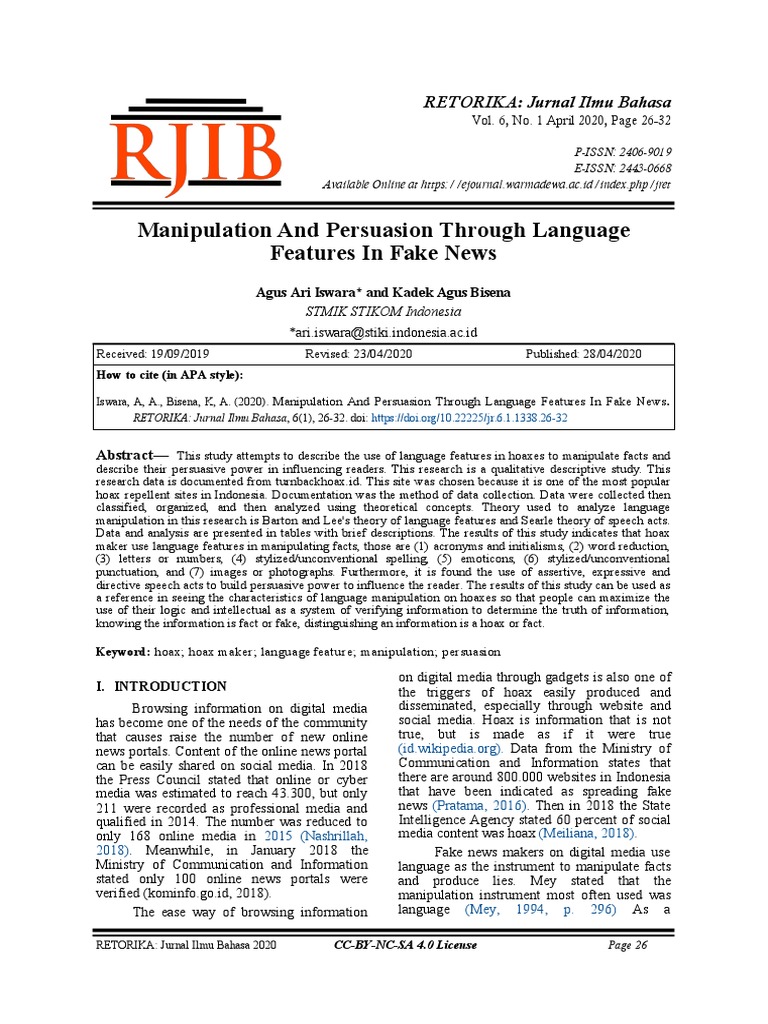 Manipulation and Persuasion Through Language | PDF | Linguistics | Human Communication