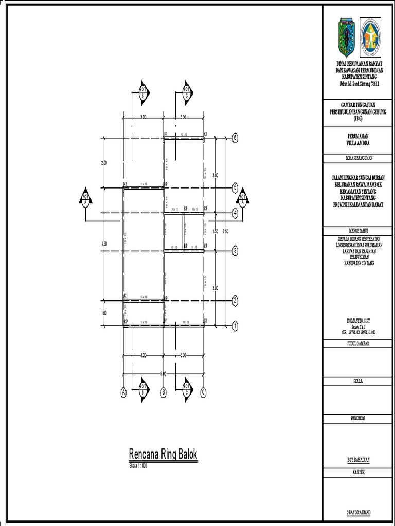 Rencana Balok Villa Amora | PDF