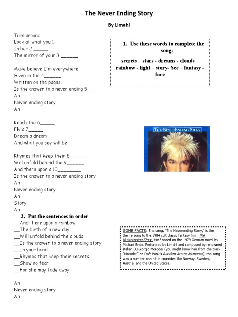 The Never Ending Story Song Icebreakers Video Movie Activities - 117548 ...