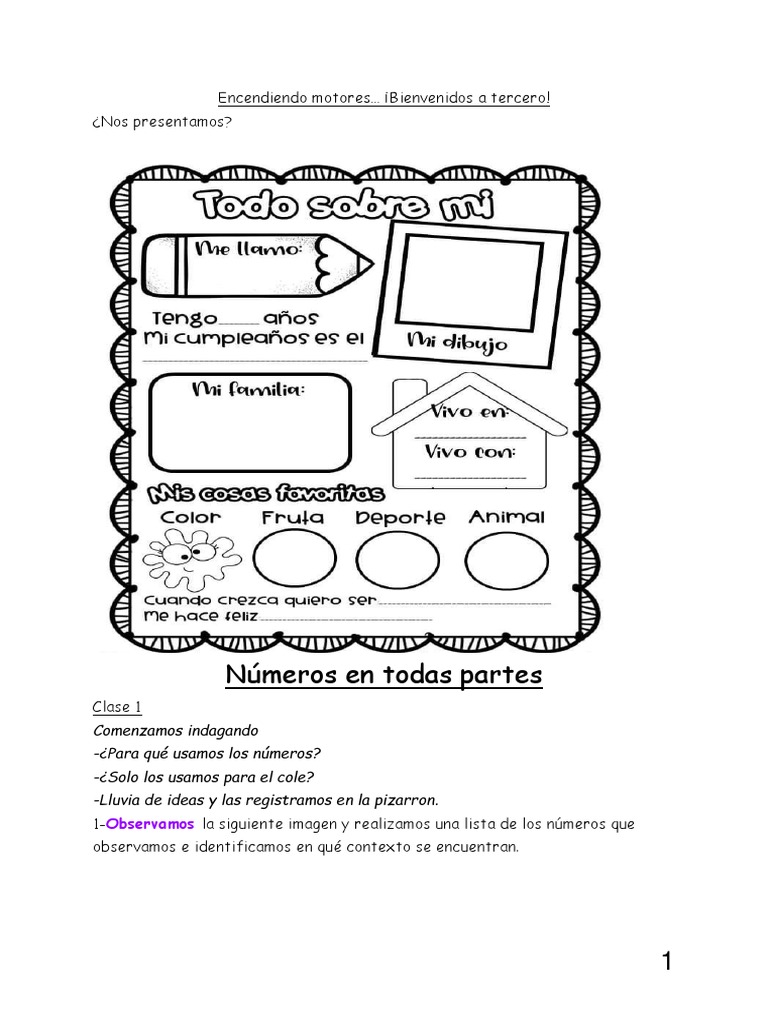 Matemática 3ero Diagnóstico SEÑO ALE Jandra | PDF