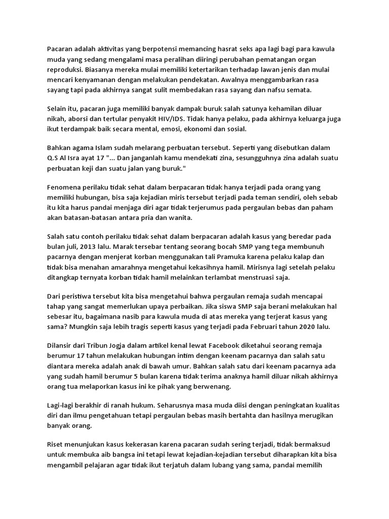 Dampak Negatif Pacaran pada Remaja | PDF