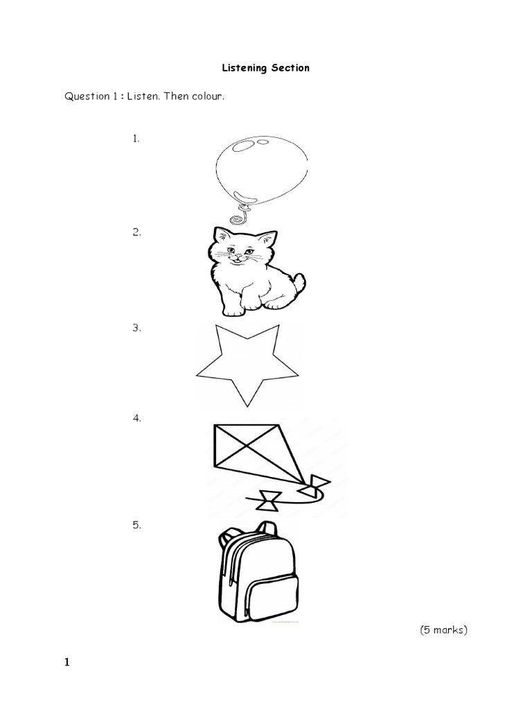 EXAM PENGGAL 2 Listening Section | PDF