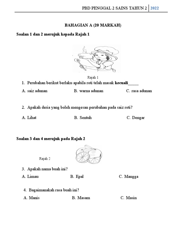 Sains Tahun 2 Penggal 2 SKTPR | PDF