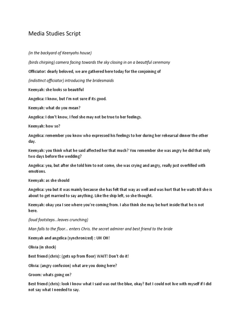 Media Studies Script | PDF