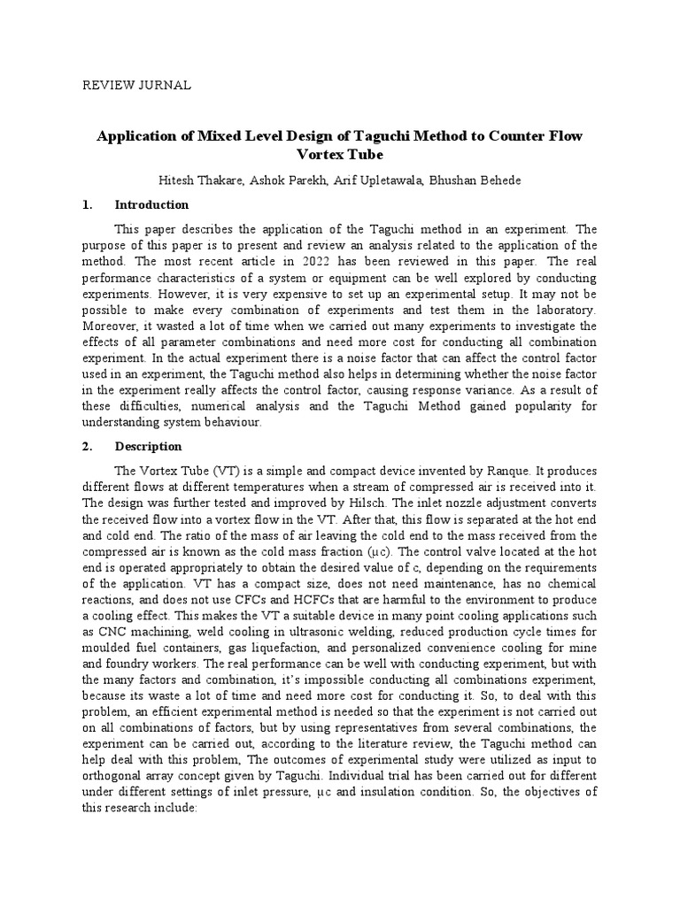 REVIEW JURNAL - Zukhrof Romadhon 6010202007 | PDF | Analysis Of Variance | Experiment