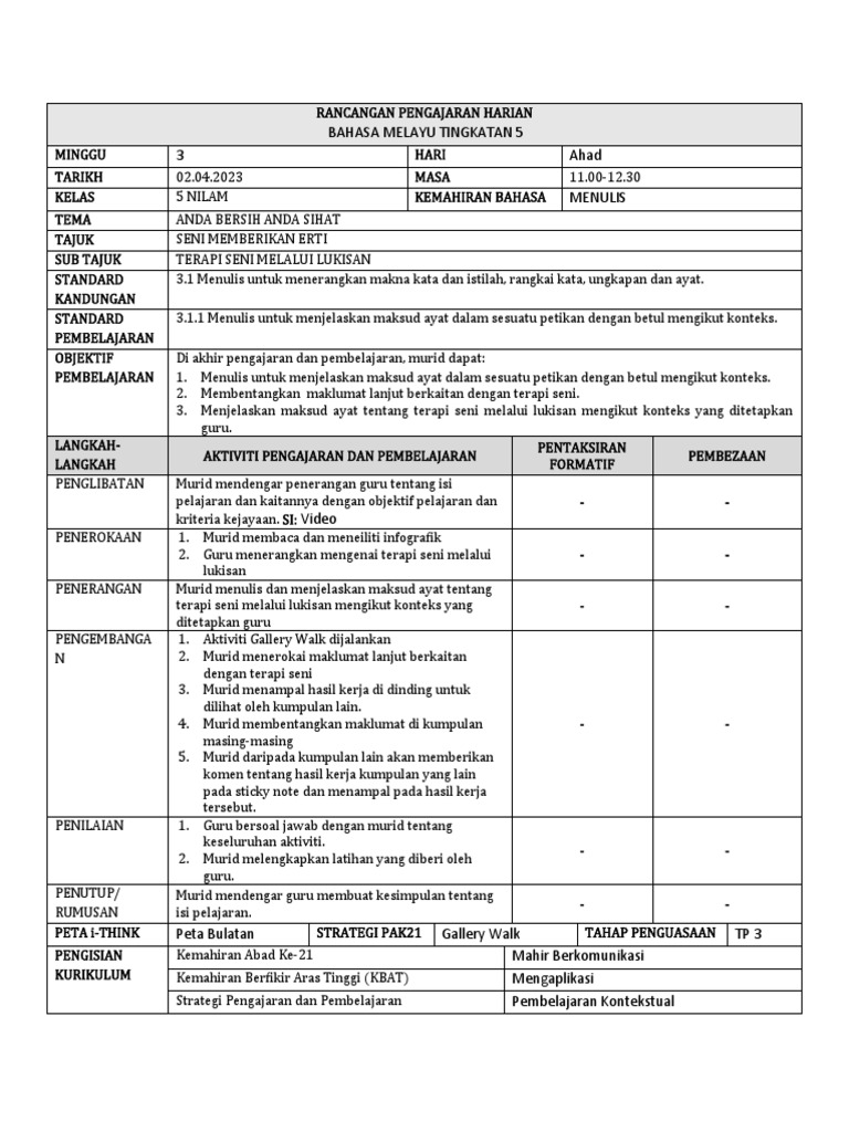 Minggu 3 RPH 5N | PDF