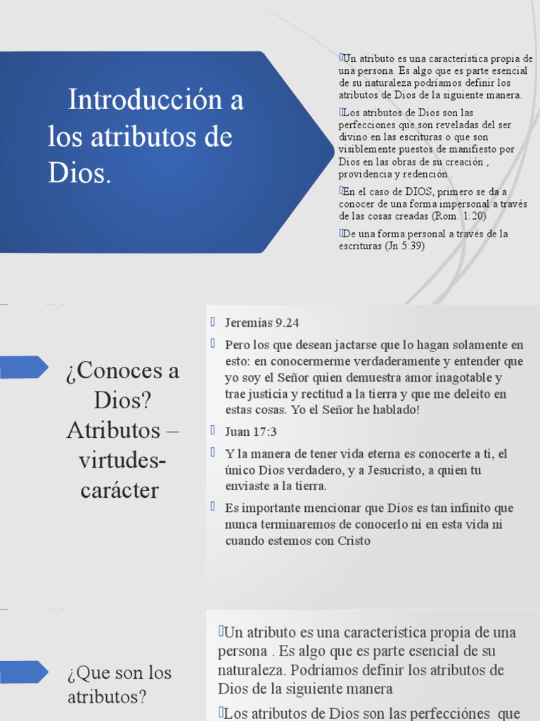 Introducción a los atributos de Dios | PDF | Dios | Amor