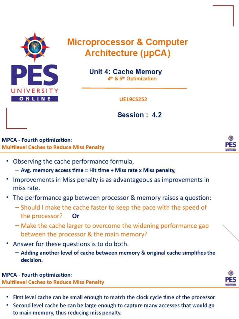 Microprocessor & Computer Architecture (Μpca) : Unit 4: Cache Memory | PDF | Cpu Cache | Cache ...