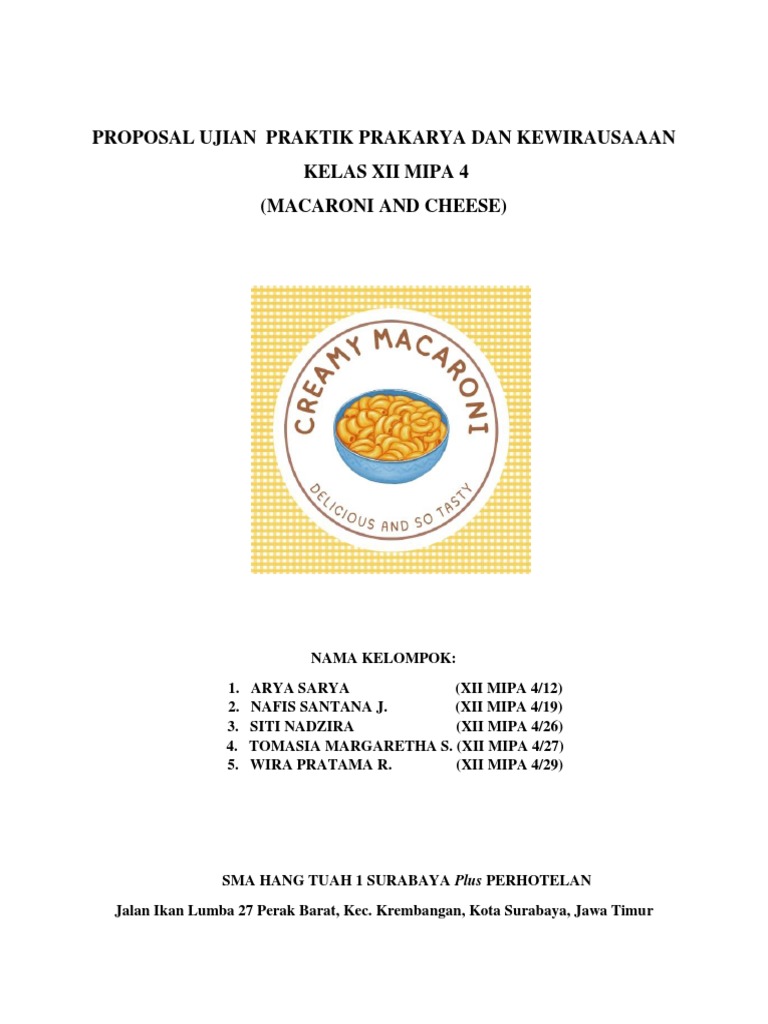 Proposal Ujian Praktik Prakarya Dan Kewirausaaan Kelas Xii Mipa 4 ...