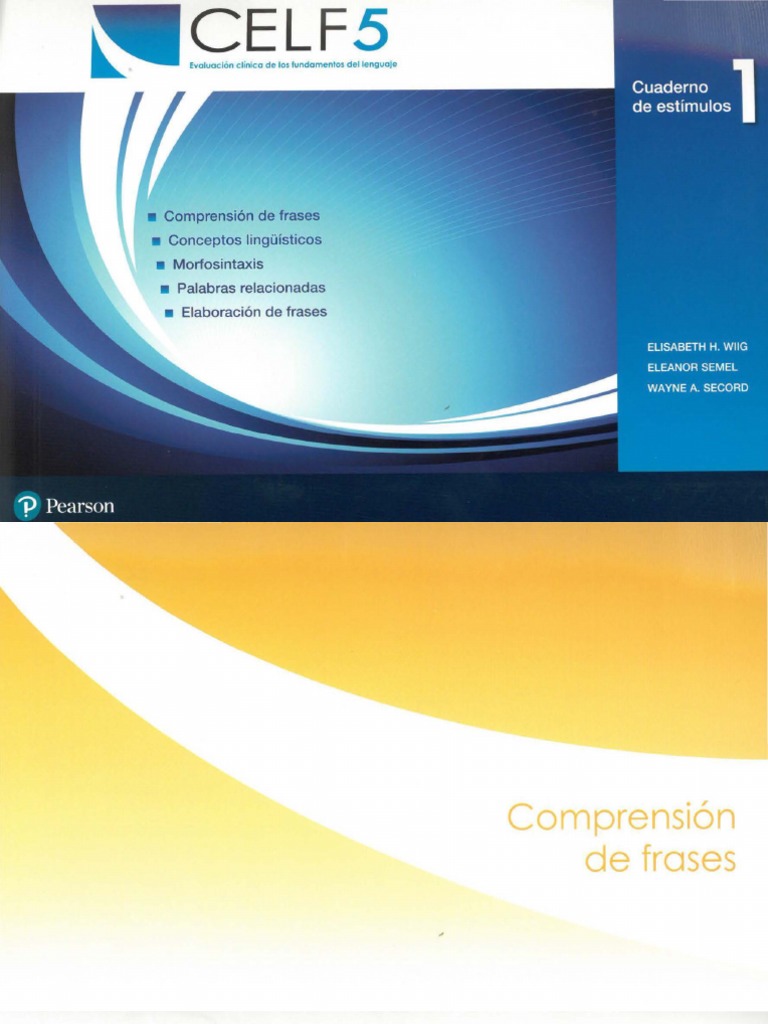 3CELF-5 Cuaderno de Estímulos 1 | PDF