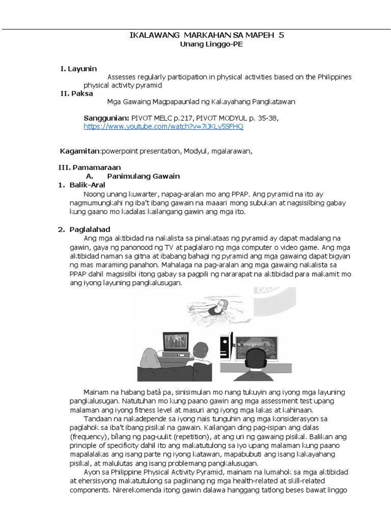 PE Aralin #1-Q2 | PDF