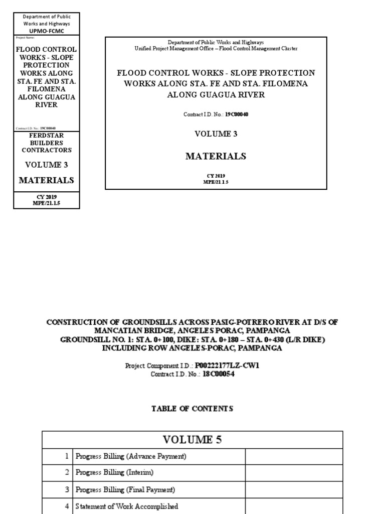 Flood Control Works - Slope Protection Works Along Sta. Fe and Sta ...