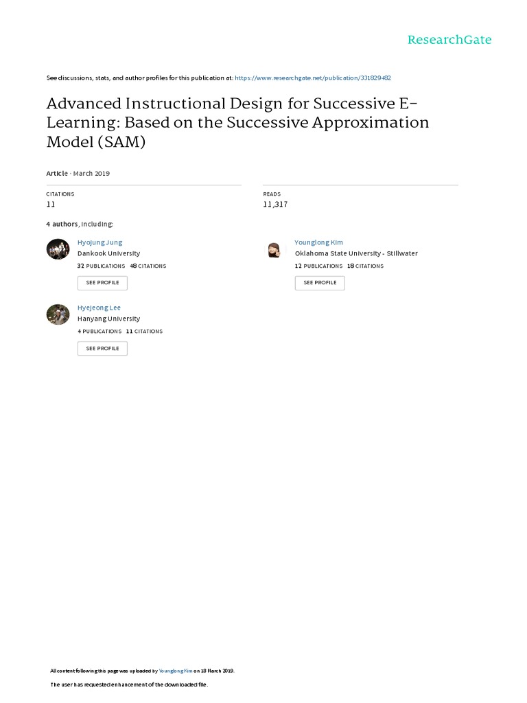 Advanced Instructional Design For Successive E-Learning | PDF ... Advanced Instructional Design For Successive E-Learning | PDF ...