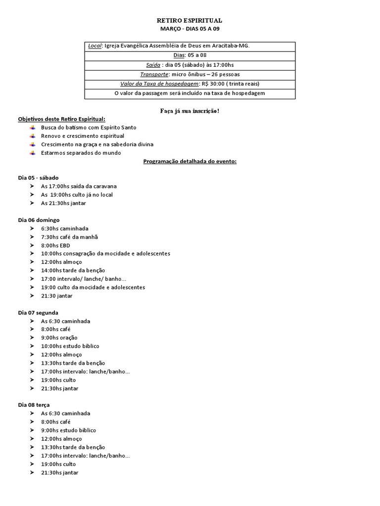 Retiro Espiritual | PDF