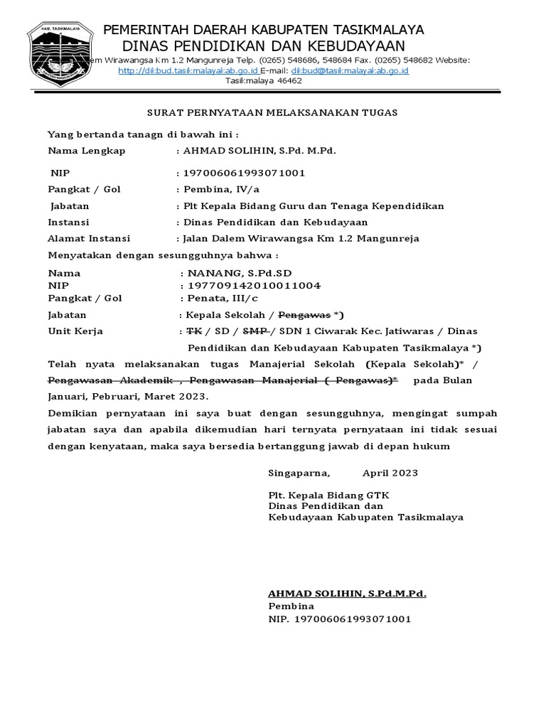 SPMT KEPSEK Dan Guru Revisi | PDF