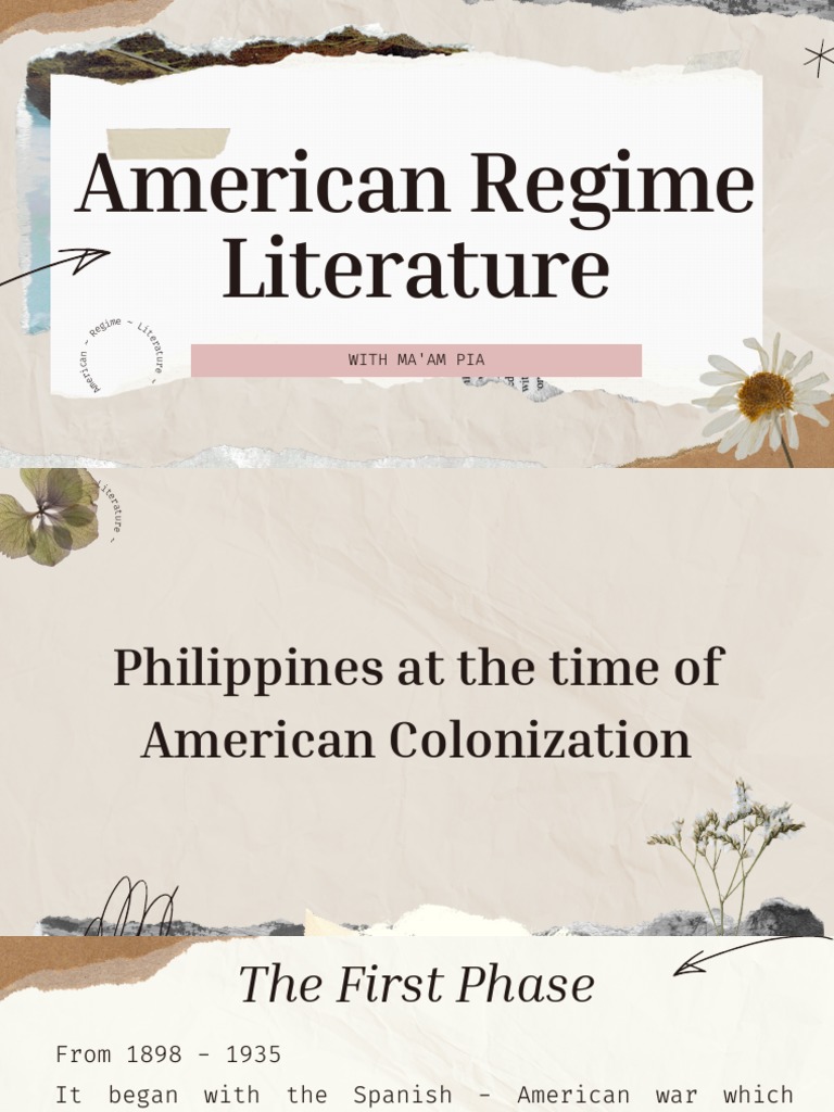 American Regime Literature | PDF | Poetry | Philippines