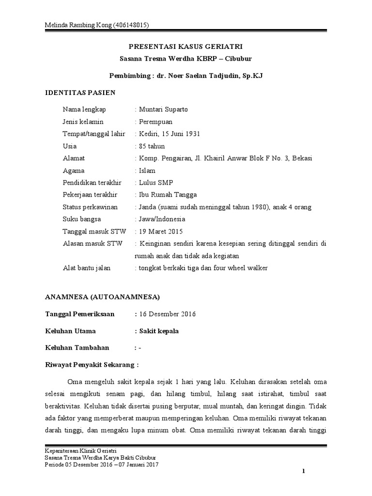 Laporan Kasus Geri | PDF