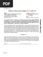Reservation of Rights | PDF | Affidavit | Notary Public