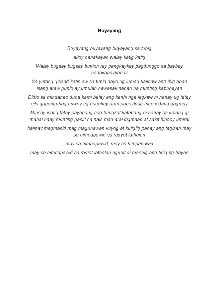 Buyayang | PDF