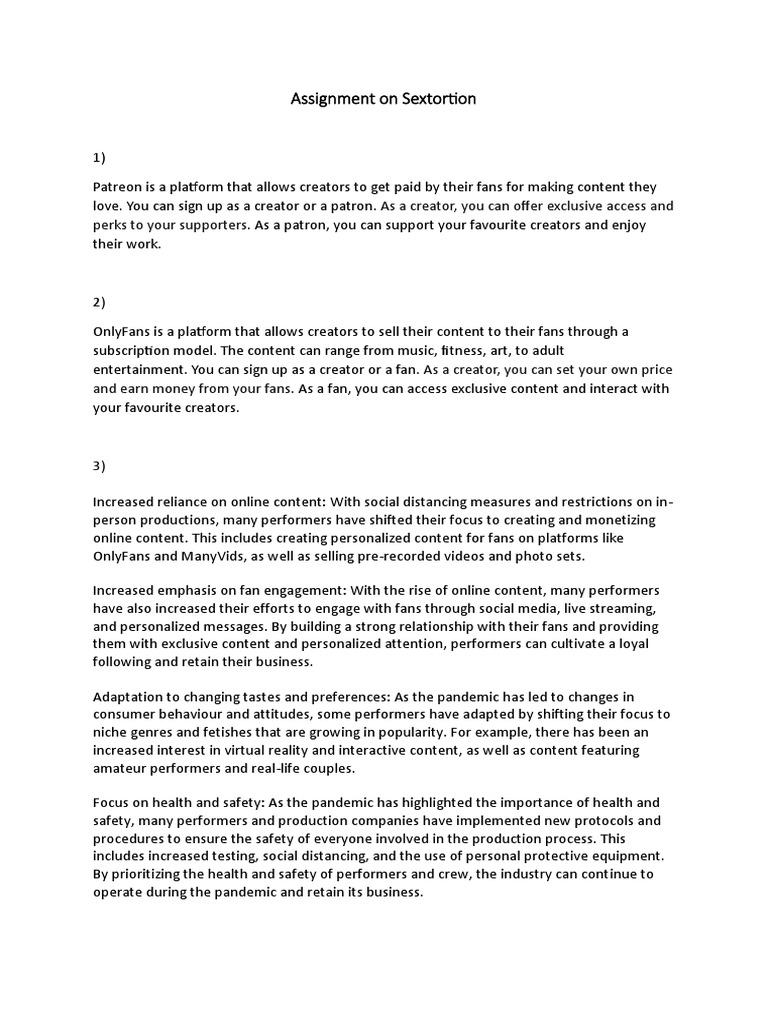 Assignment On Sextortion Pdf Cyberspace Communication
