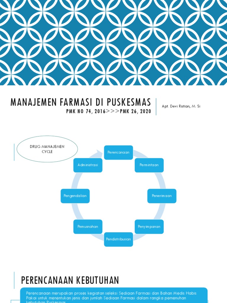 Manajemen Farmasi Di Puskesmas Pdf