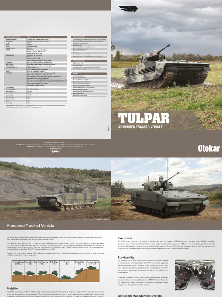 Otokar Tulpar Pdf Armoured Fighting Vehicles Artillery