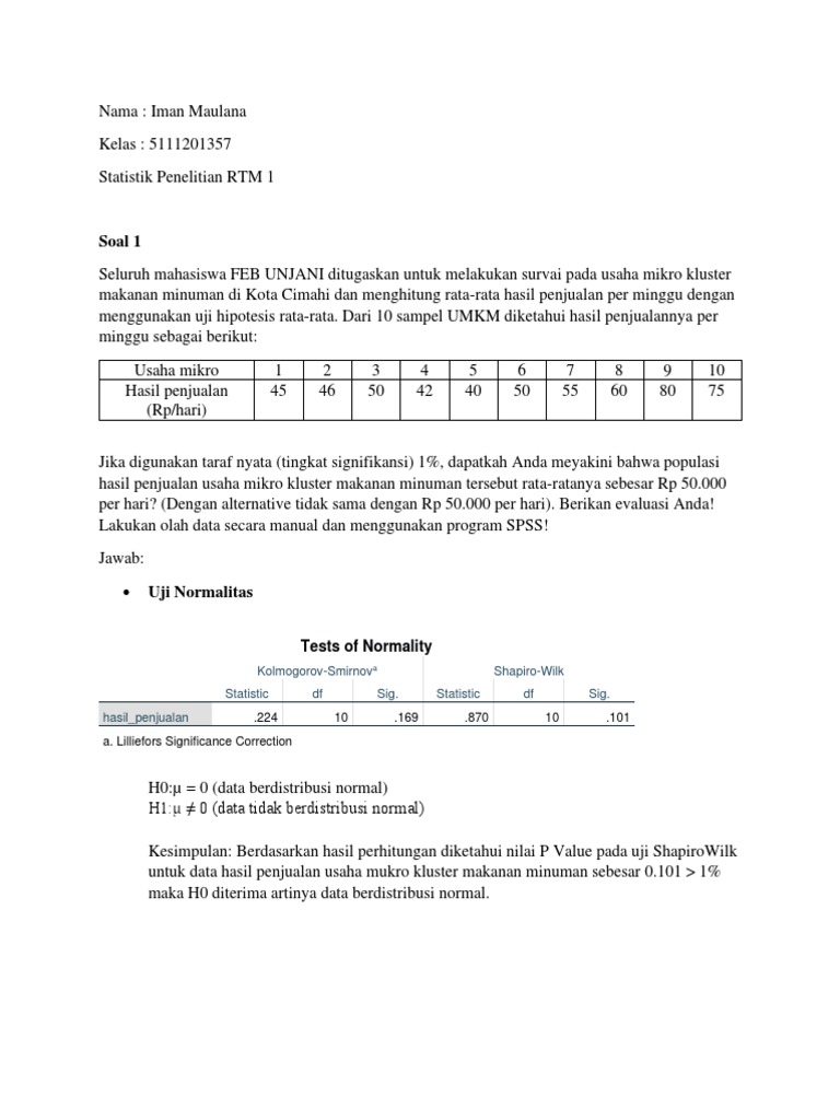 Iman Maulana_5111201357_RTM 1 Statis | PDF